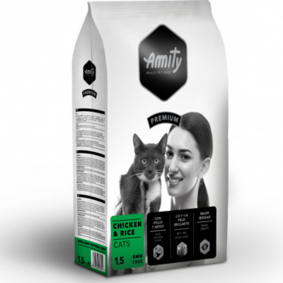 AMITY PREMIUM CHAT POULET & RIZ 1,5kg